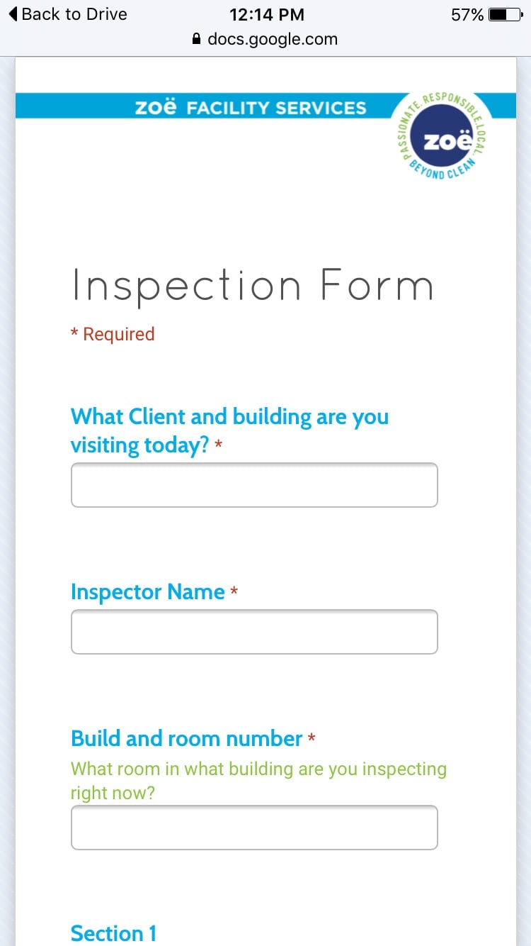 Facility Inspections (Using Google Forms) | Process Street