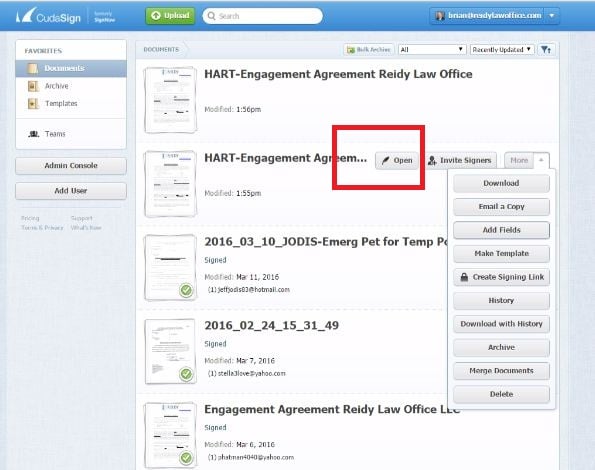 Cudasign.com (Obtaining Client Digital Signature) | Process Street